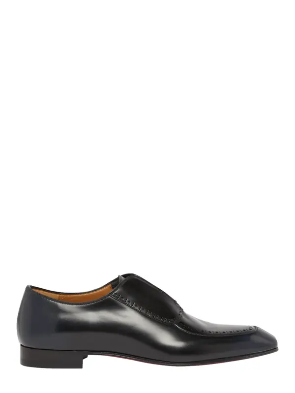 CHRISTIAN LOUBOUTIN Lafitte Spike Leather Oxfords - Navy/black