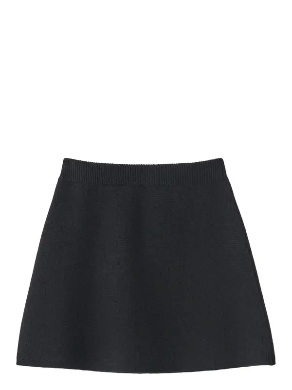 LISA YANG STORE The Clare Knit Mini Skirt - Black