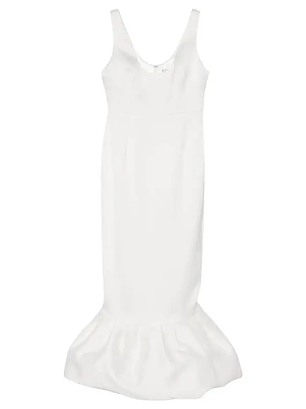 THE NEW ARRIVALS ILKYAZ OZEL Peplum Hem Dress - White