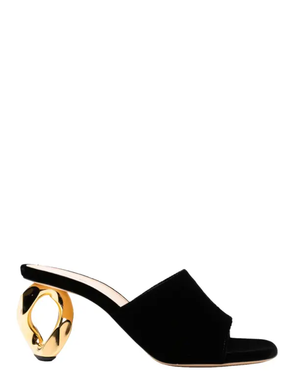 JW Anderson Mule Chain Sandals - Black