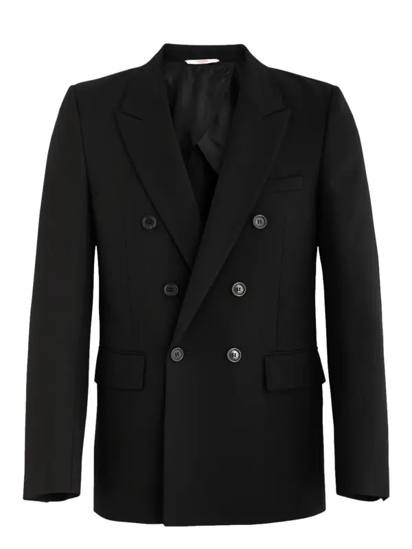 Saint Laurent Double-breasted Wool Blazer - Black