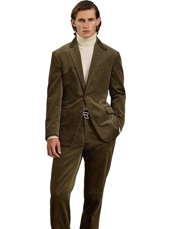 Ralph Lauren Gregory Hand-tailored Corduroy Trouser - Dusty Sage