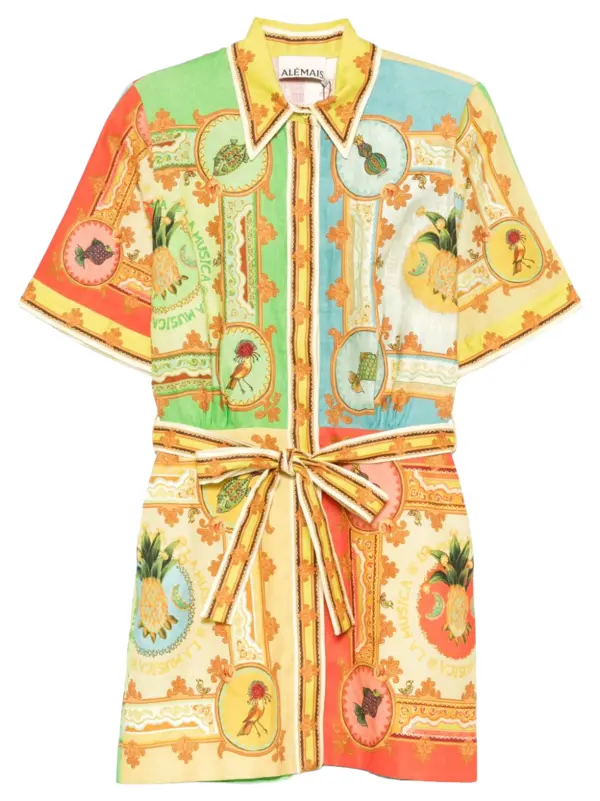 ALEMAIS La Musica Mini Dress - Yellow