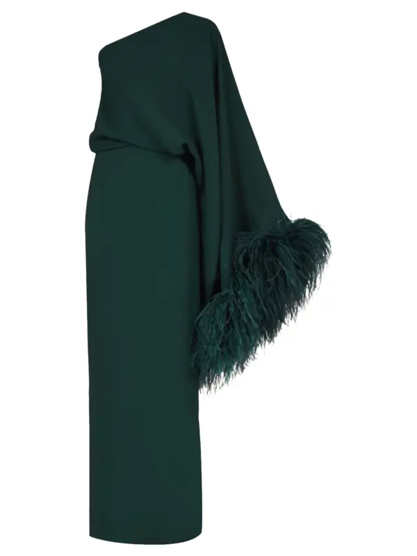 TALLER MARMO Eternity Feathered Dress - Green