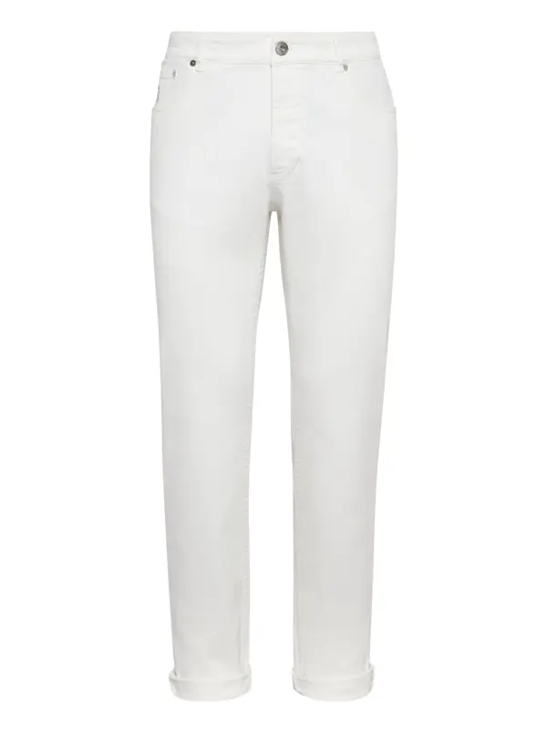 Brunello Cucinelli Mid-rise Slim Jeans - White