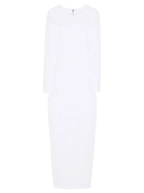 MAISON CLOSE Chantilly Lace Midi Dress - White