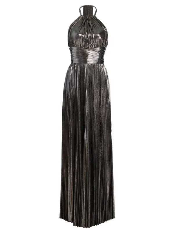 Retrofete Reiss Lamé Gown - Grey