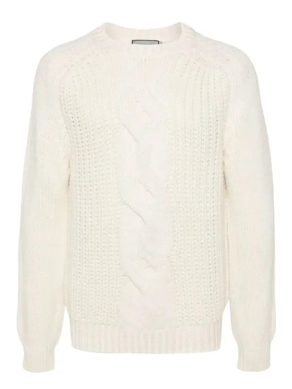 Canali Braided Ribbed Sweater - Neutrals