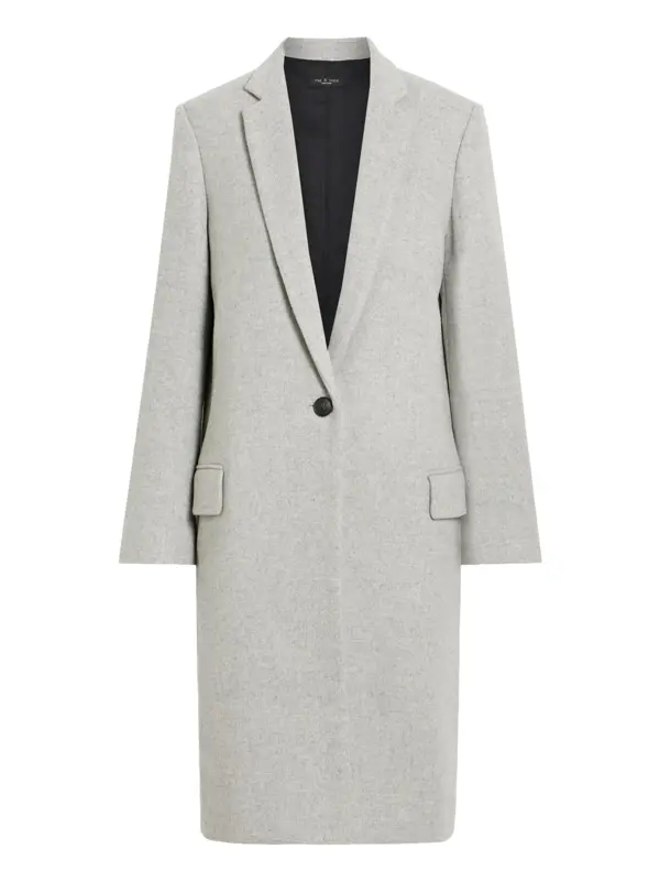 Rag & Bone Ava Wool-blend Felt Coat - Light Gray