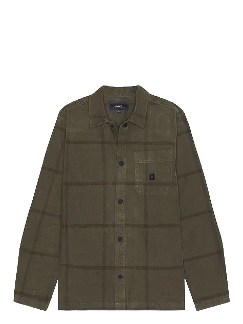ROARK Cordlord Overshirt In Green - Dark Green