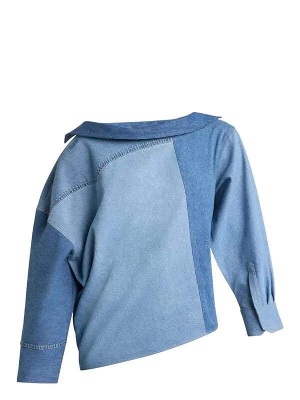 A.W.A.K.E. Mode Denim Back-to-front Shirt - Blue