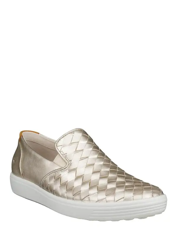 Ecco Soft 7 3.0 Slip-on Sneaker - Pure White Gold