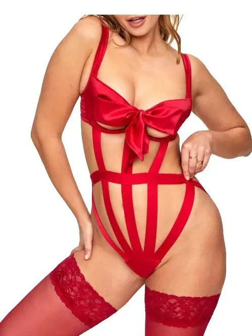 ADORE ME Ivana Bodysuit - Dark Red