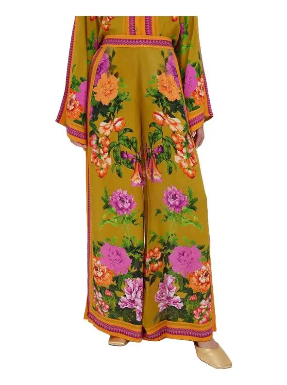 RAISHMA Alisa Viscose Trousers - Green