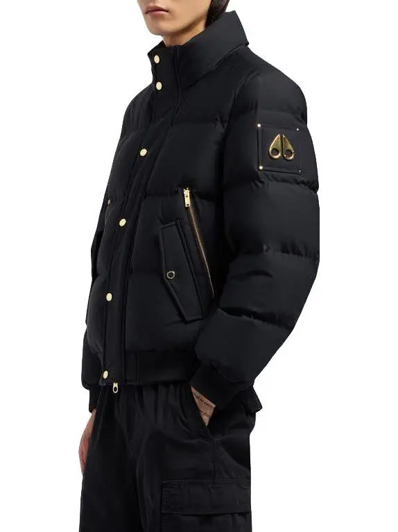 Moose Knuckles High Point 800 Fill Power Down Bomber Jacket - Black