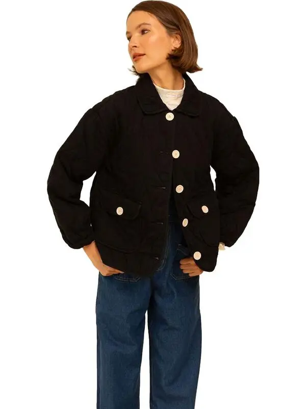 WHIMSY + ROW Liam Quilted Jacket - Black