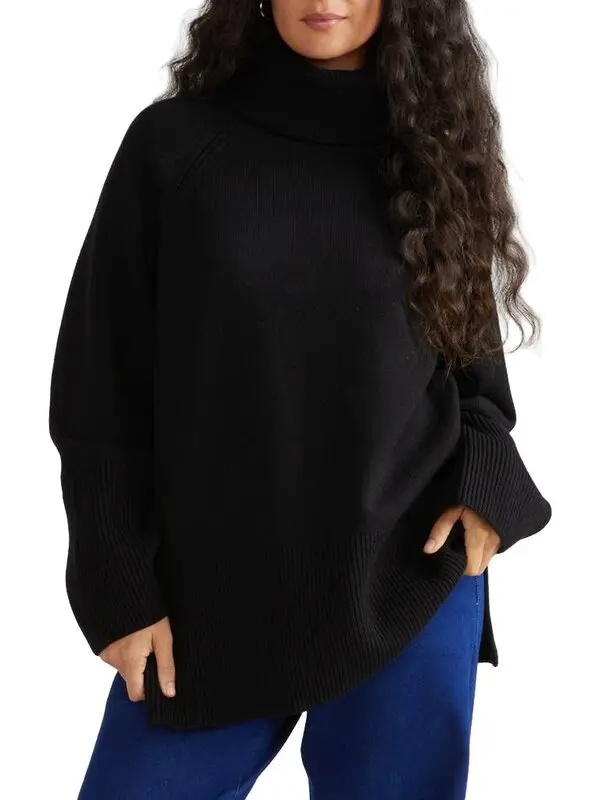 Universal Standard Yolanda Turtleneck Sweater - Black