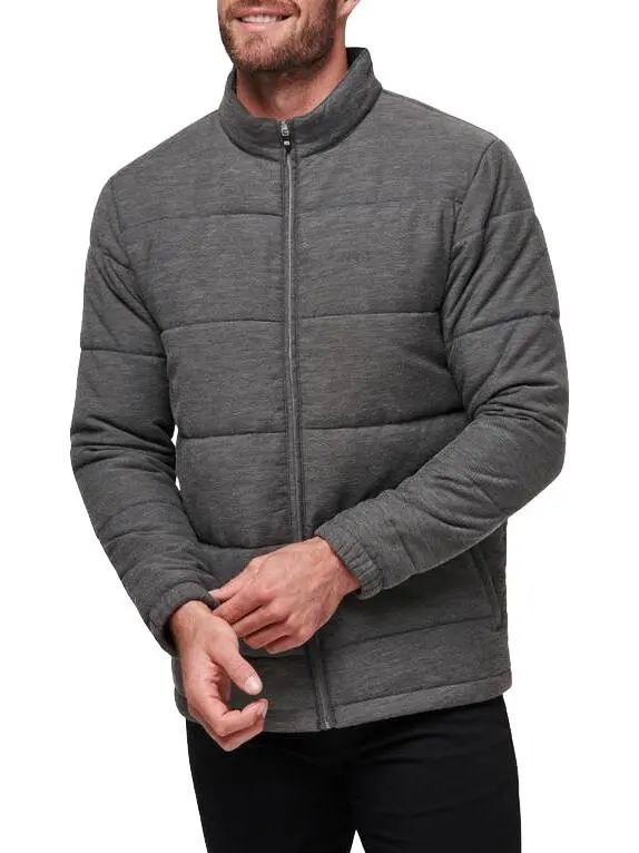 Travis Mathew Climate Drop Quilted Jacket - Heather Black