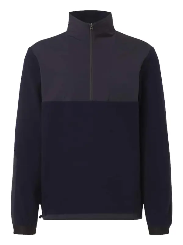 Sease Zipped Skipper Wool-blend Sweater - Blue
