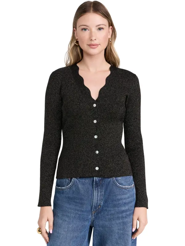 Rails Dita Metallic Cardigan - Gold Metallic