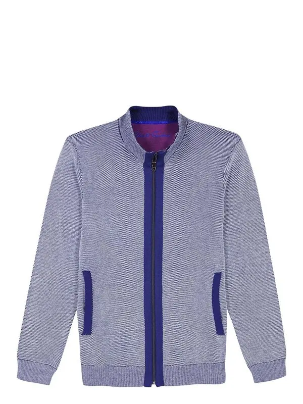 Robert Graham Stefan Full-zip Sweater - Blue
