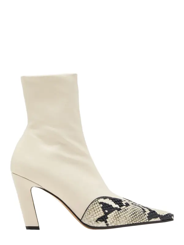 Khaite Nevada Ankle Boots - Bone Natural
