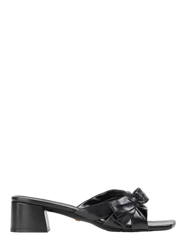 STUART WEITZMAN Sofia 45 Leather Mules With Bow Detailing - Black