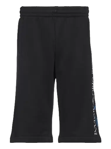 Emporio Armani French Terry Bermuda Shorts - Black