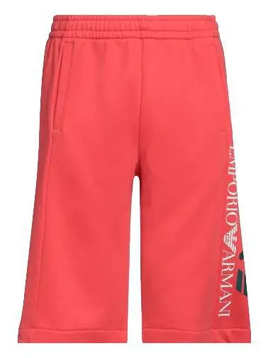 Emporio Armani French Terry Bermuda Shorts - Red