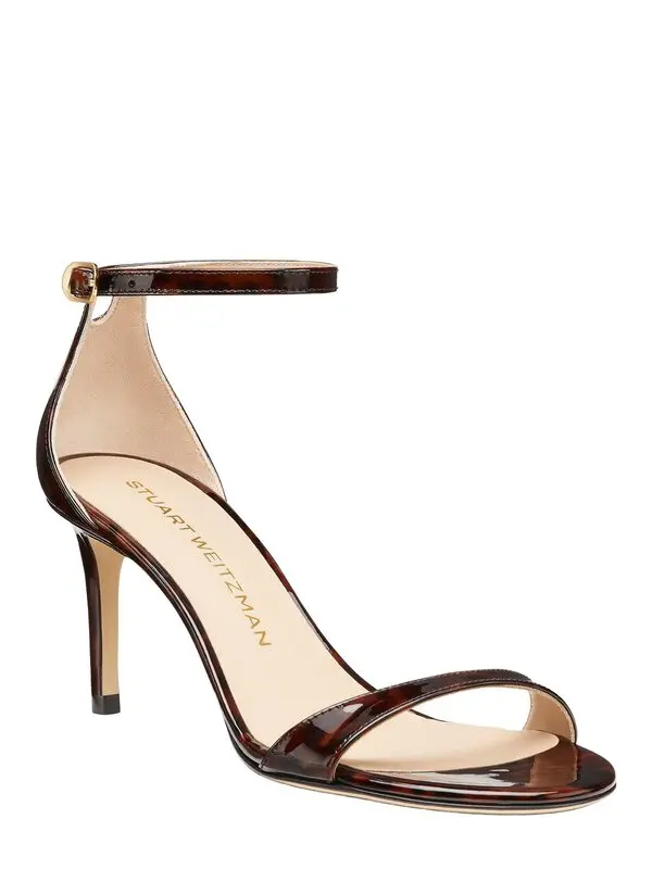 STUART WEITZMAN Nudist Ii 75 Sandal - Dark Brown