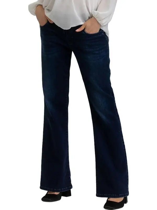 PIETRO BRUNELLI Over-the-bump Flare Jeans - Bright Blue