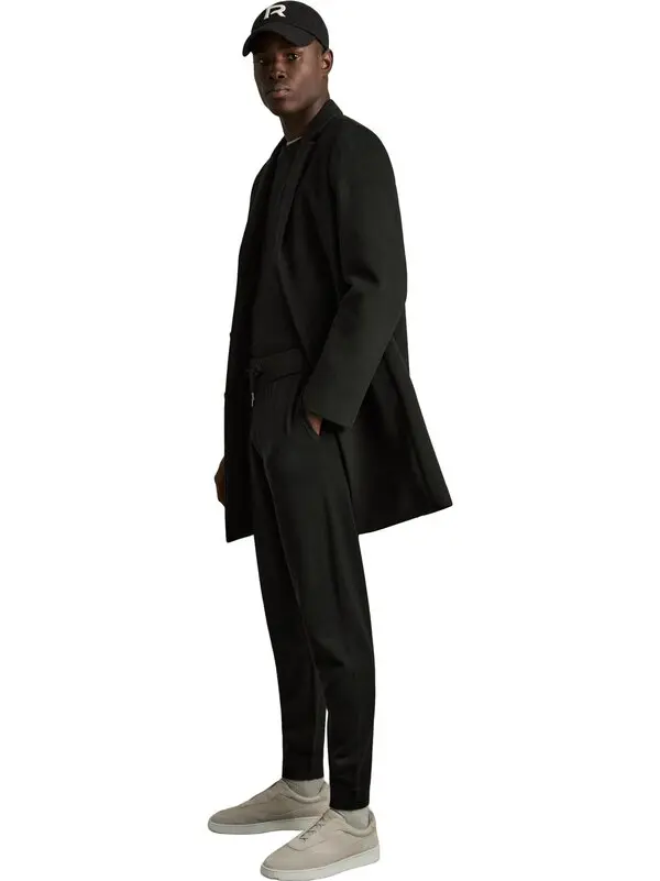 REISS Billings Merino-blend Stretch Joggers - Black