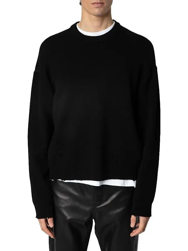 Zadig&Voltaire Marko Wool Crewneck Sweater - Noir