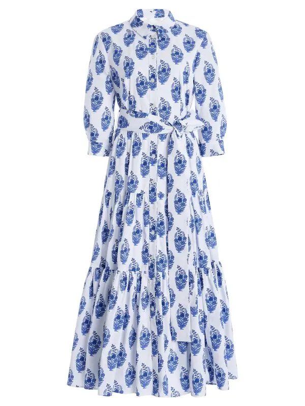 Carolina Herrera Tiered Midi Shirt Dress - White