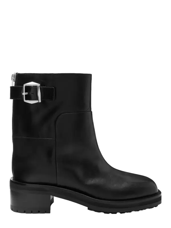 JIMMY CHOO Brooklyn Leather Ankle Boots - Black