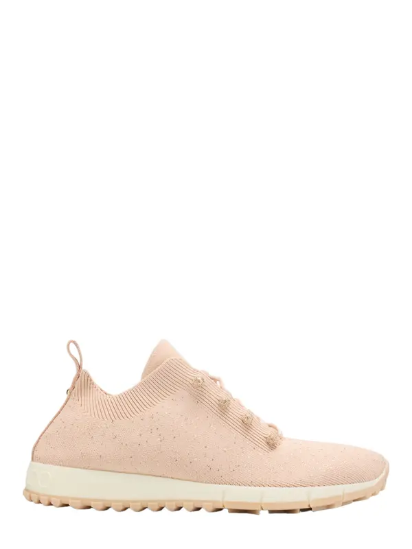 JIMMY CHOO Veles Sequin Knit Trainer Sneakers - Macaroon