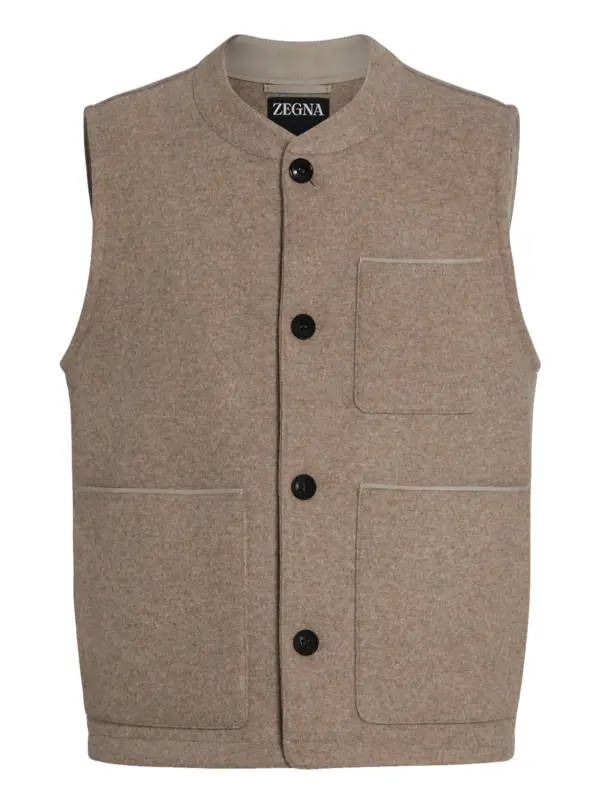 Zegna Knitted Wool-cashmere Vest - Neutrals