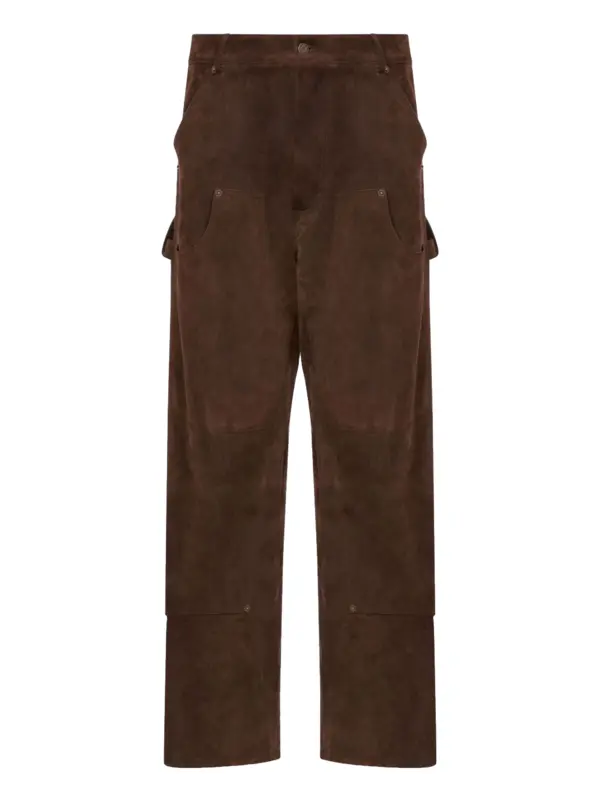 Moschino Suede Trousers - Brown