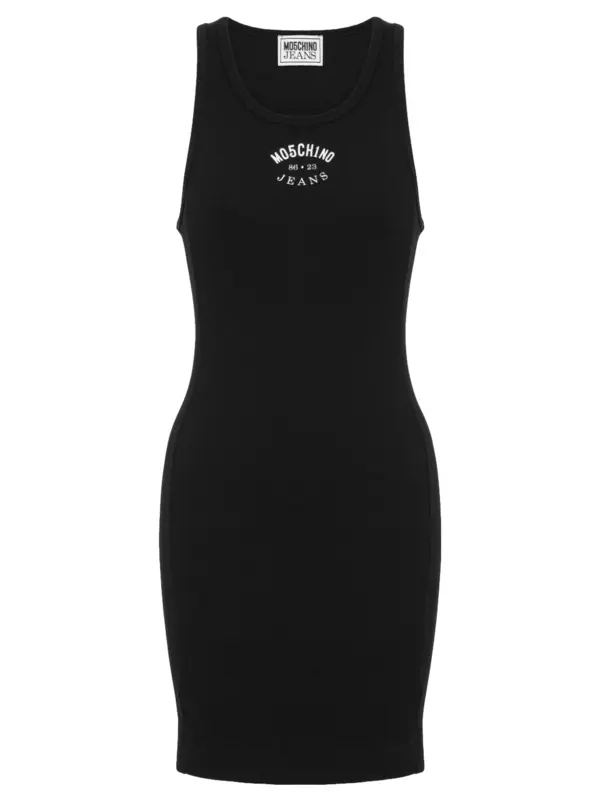 MOSCHINO JEANS Ribbed Mini Dress - Black