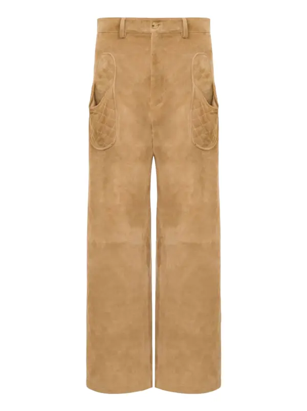 Moschino Suede Trousers - Brown