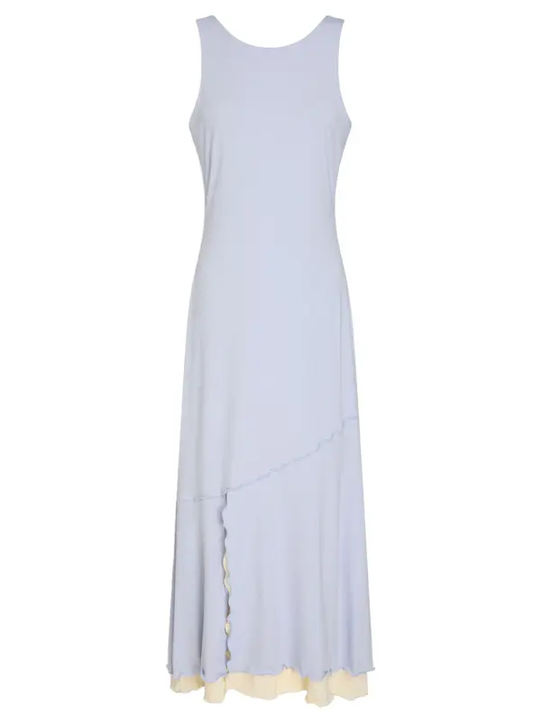 Derek Lam 10 Crosby Stephanie Ruffled Stretch-jersey Midi Dress - Lavender