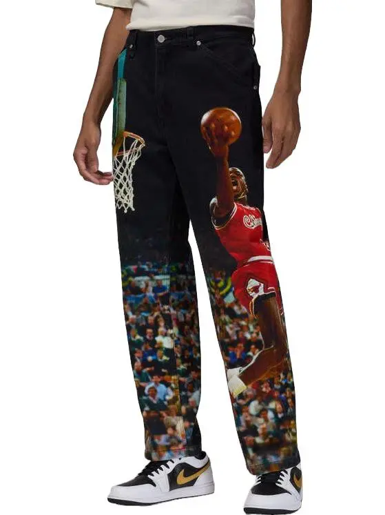 JORDAN Air Straight-leg Jeans - Black