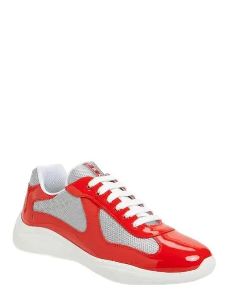Prada America's Cup Sneaker - Mandarino/ Argento
