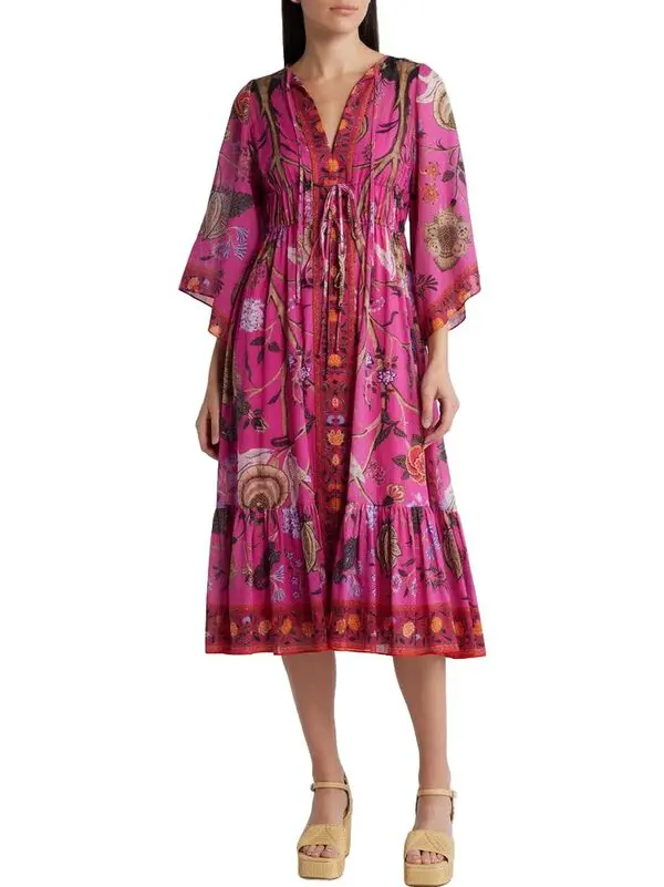 Kobi Halperin Reese Printed Cotton Dress - Pink Multi