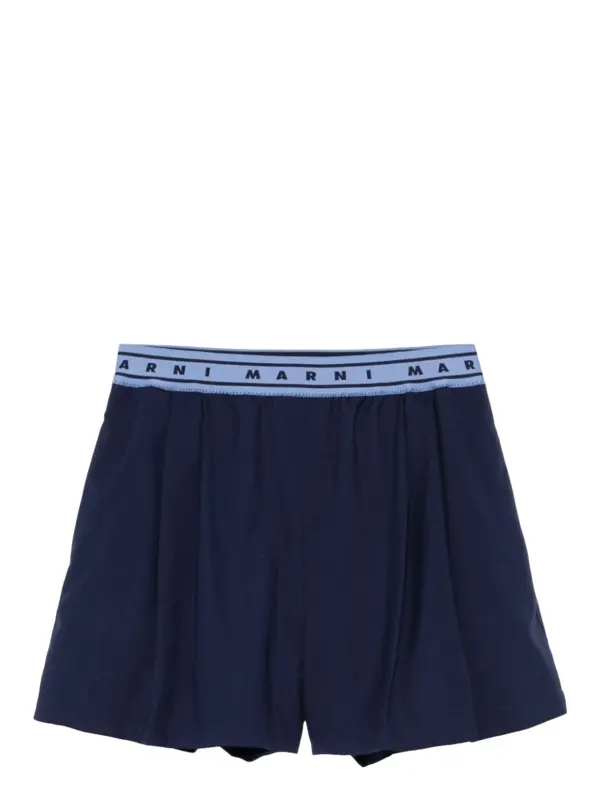 Marni Pleated Shorts - Blue