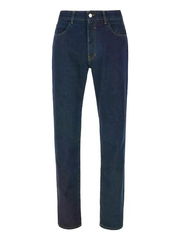 Givenchy Stretch Denim Straight Leg Jeans - Blue