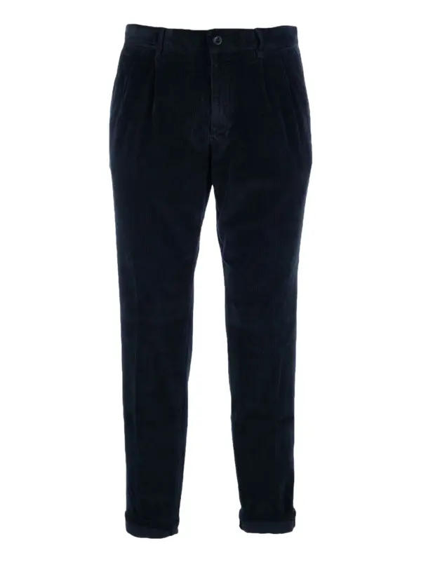Incotex Ribbed Corduroy Trousers - Blue
