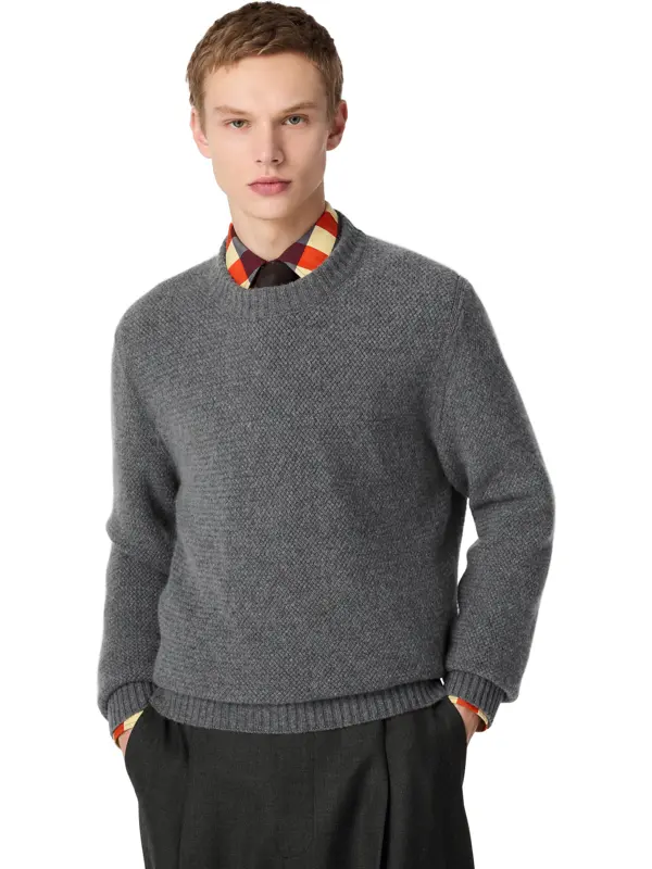 Bottega Veneta Cashmere Jumper - Dark Grey Melange