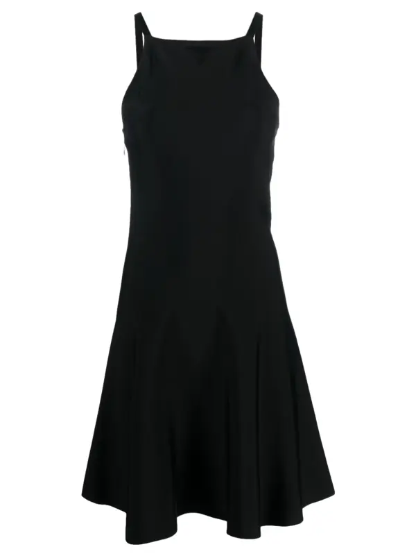Prada Sleeveless Flared Mini Dress - Black