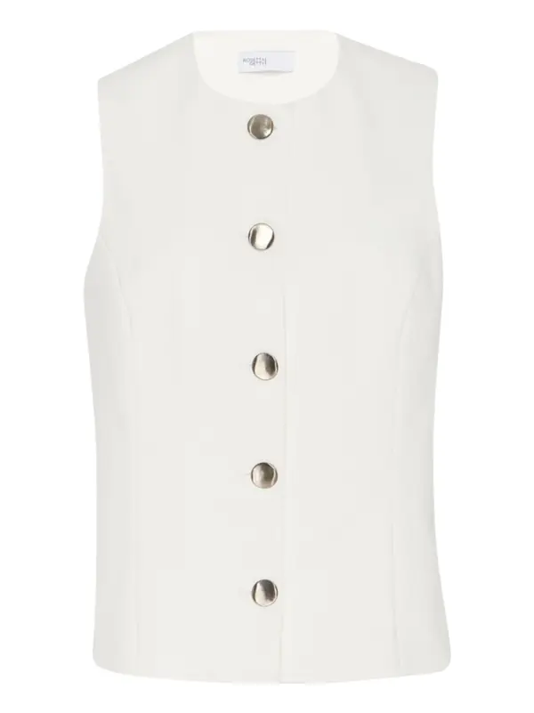 Rosetta Getty Cady-texture Buttoned Vest - White